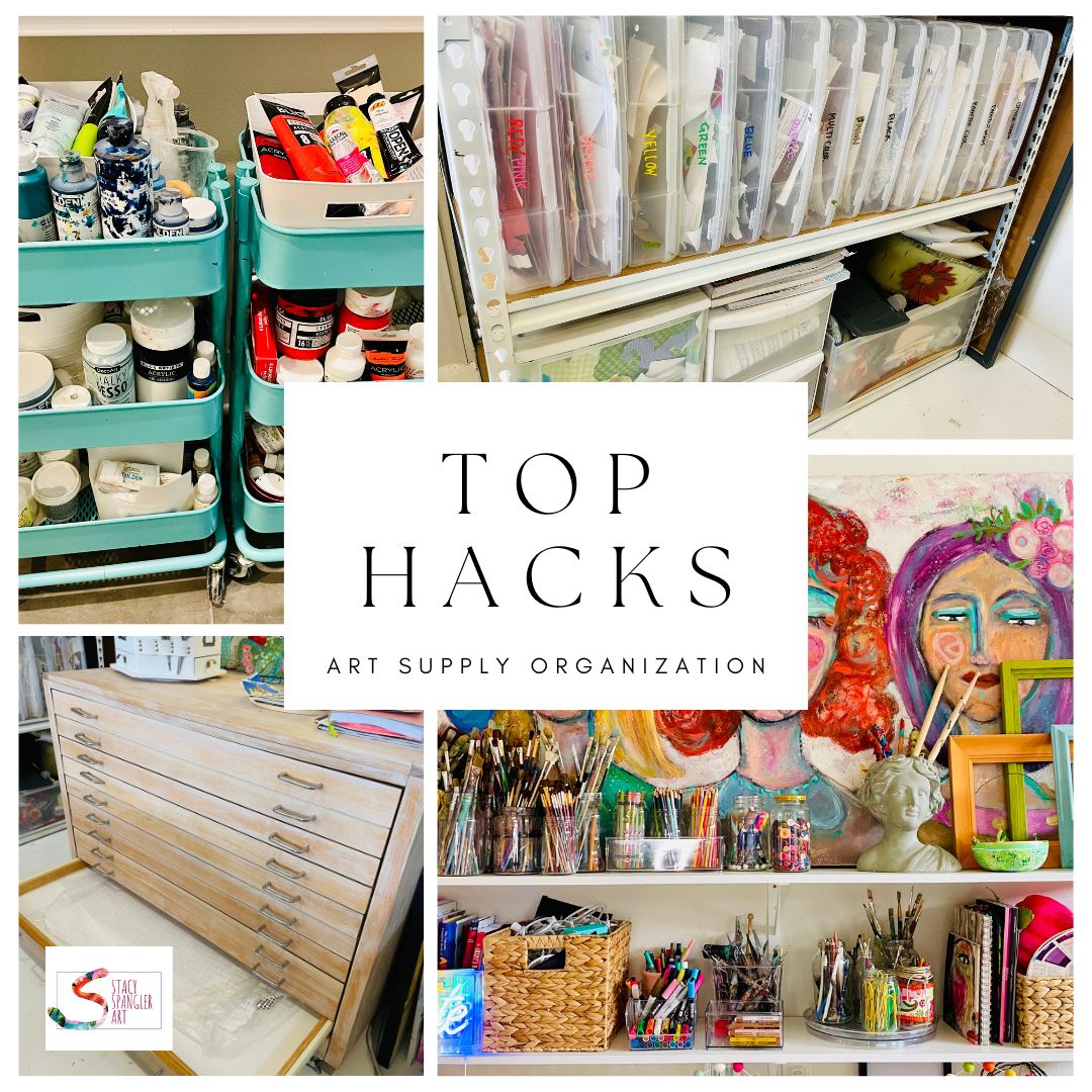 My top 5 hacks for art studio organization – Stacy Spangler Art